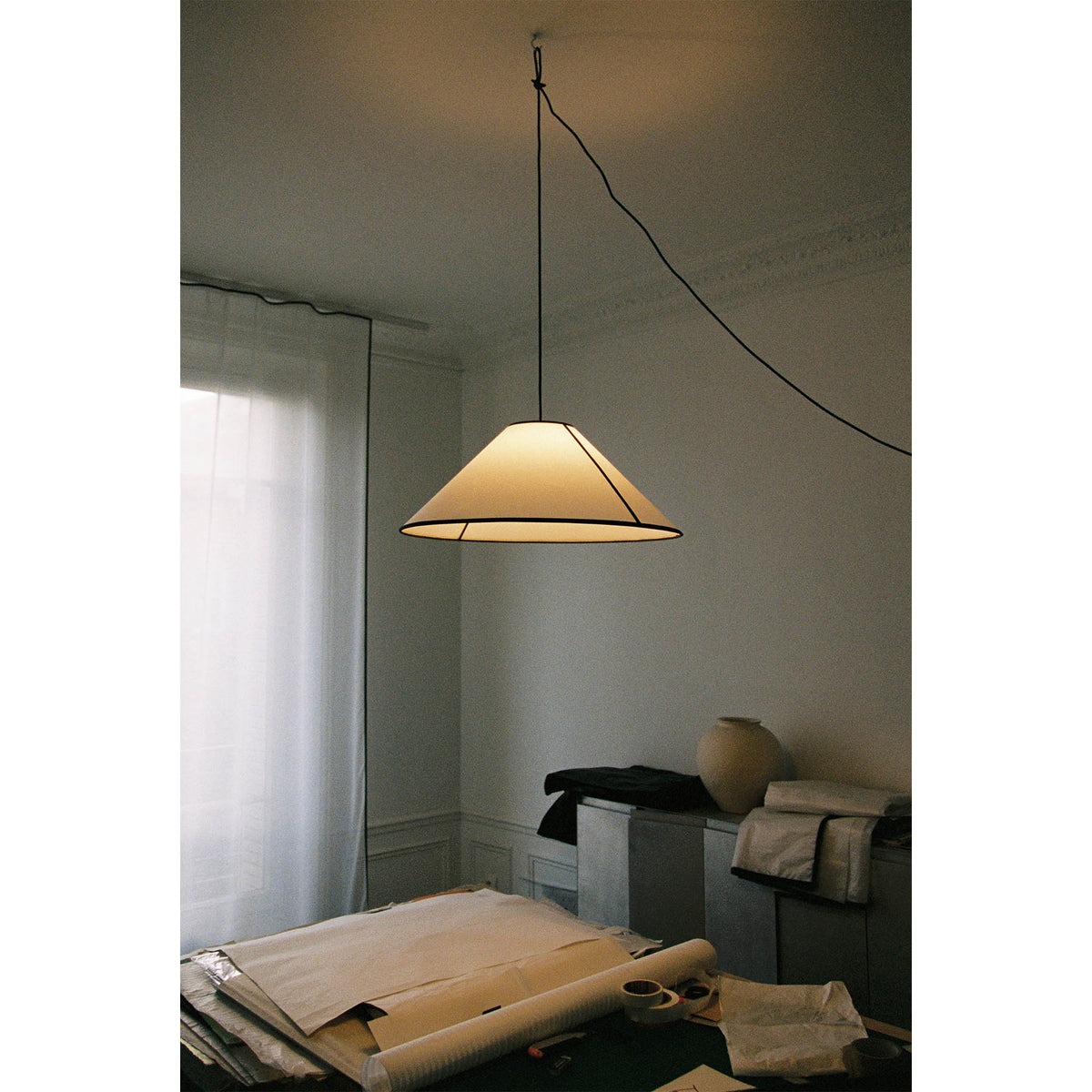 Ava Cone pendant lamp 500 / 600 ecopet white - candeeiro suspenso ...