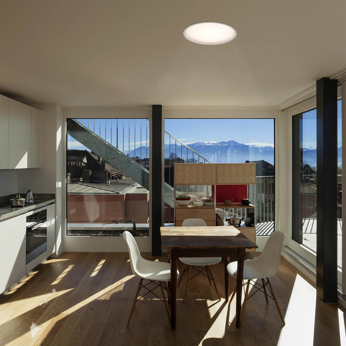 Luan recessed ceiling lamp matt white - plafon de teto com proteção ...