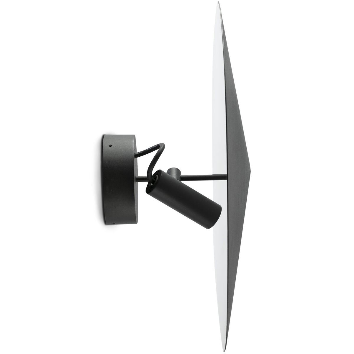 Clap projector IP65 black with shade - Luminária saliente preta de ...