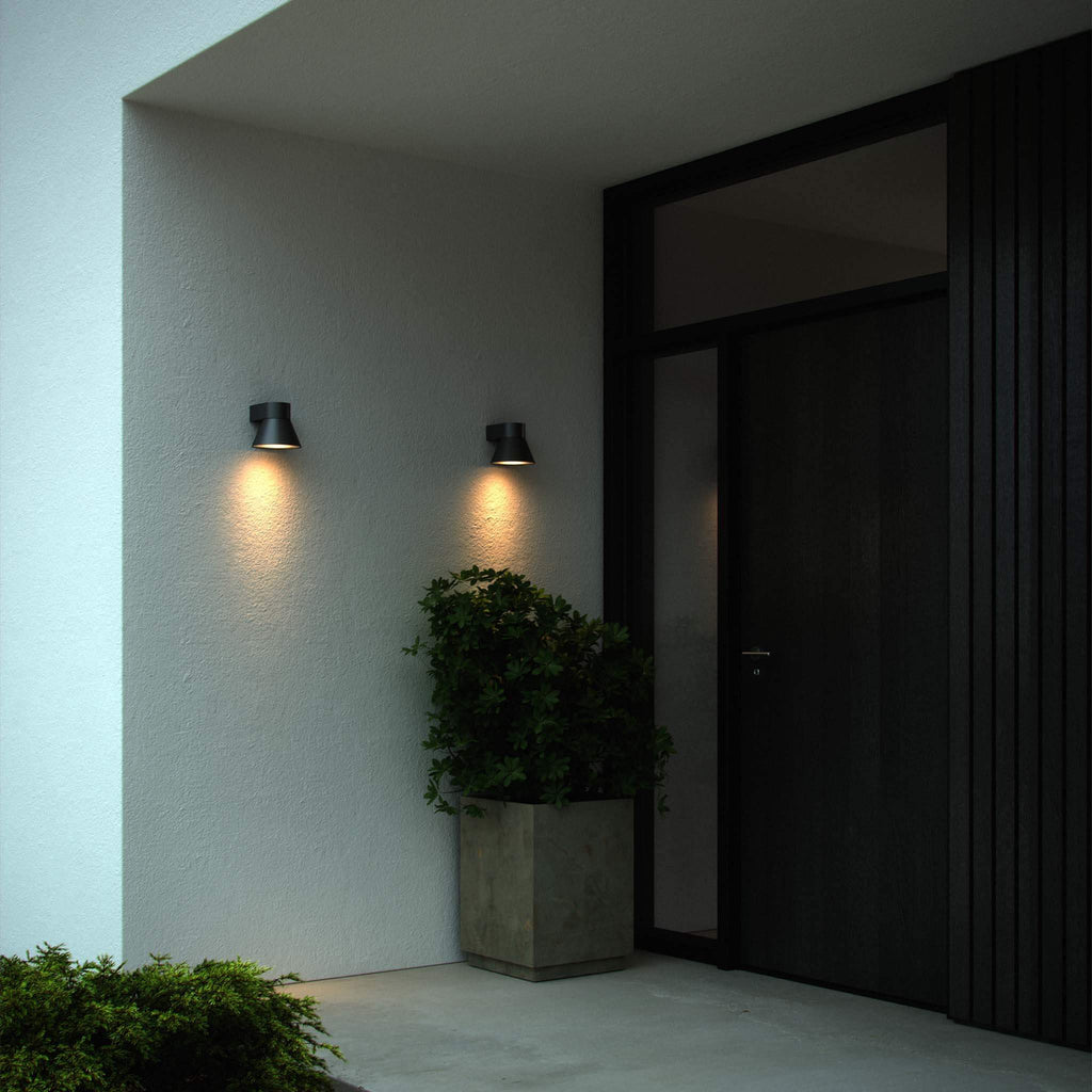 Kyklop Cone Wall light black - candeeiro de parede para exterior e ...