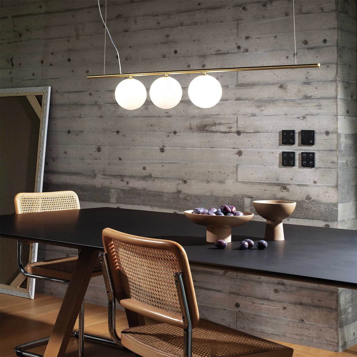 Perline SP3 pendant lamp black - candeeiro suspenso com globos em vidro ...