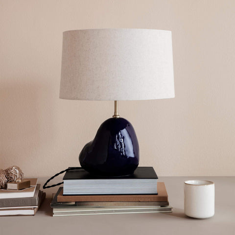 Hebe lamp base small off white 100325202 + Eclipse lampshade short ...