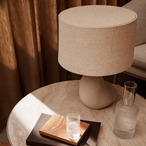 Hebe lamp base small off white 100325202 + Eclipse lampshade short ...