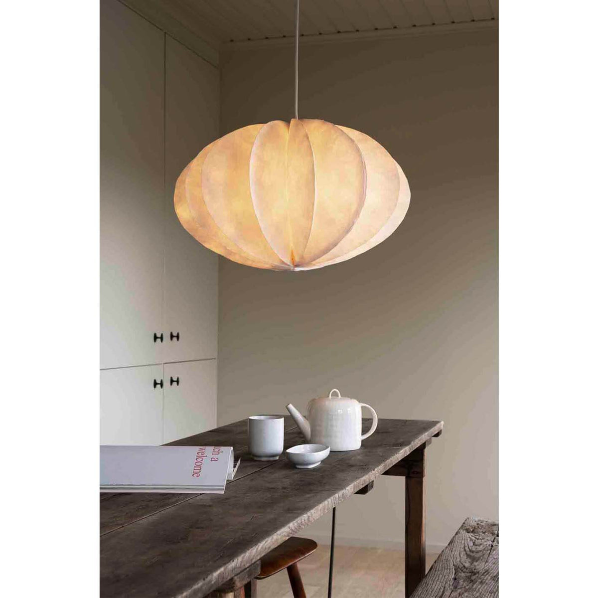 Pumpkin pendant lamp white tyvek - candeeiro suspenso em papel tyvek ...